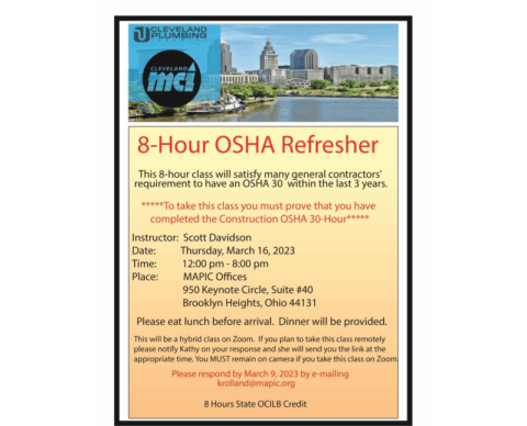 MAPIC | TRAINING | 8-Hour OSHA Refresher